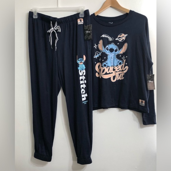 Disney | Intimates & Sleepwear | Disney Stitch 2pc Pajamas Setjogger ...